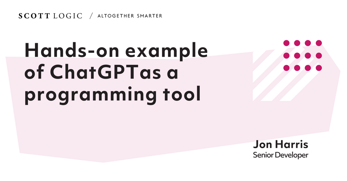 Hands-on example of ChatGPT as a programming tool